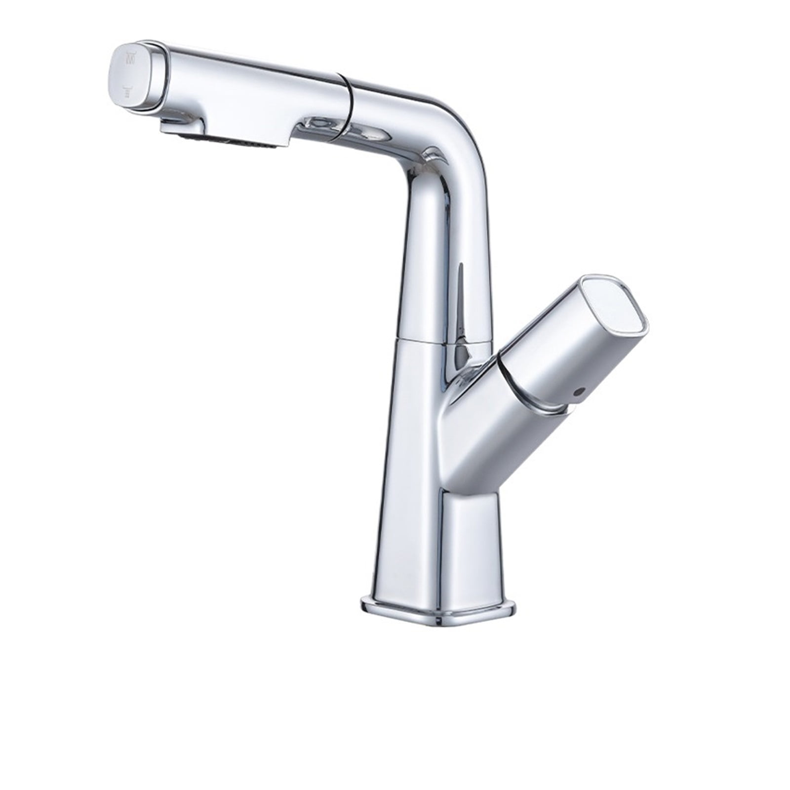 Pull-out basin faucet 360° rotating hot and cold water sink mixer lifts ...