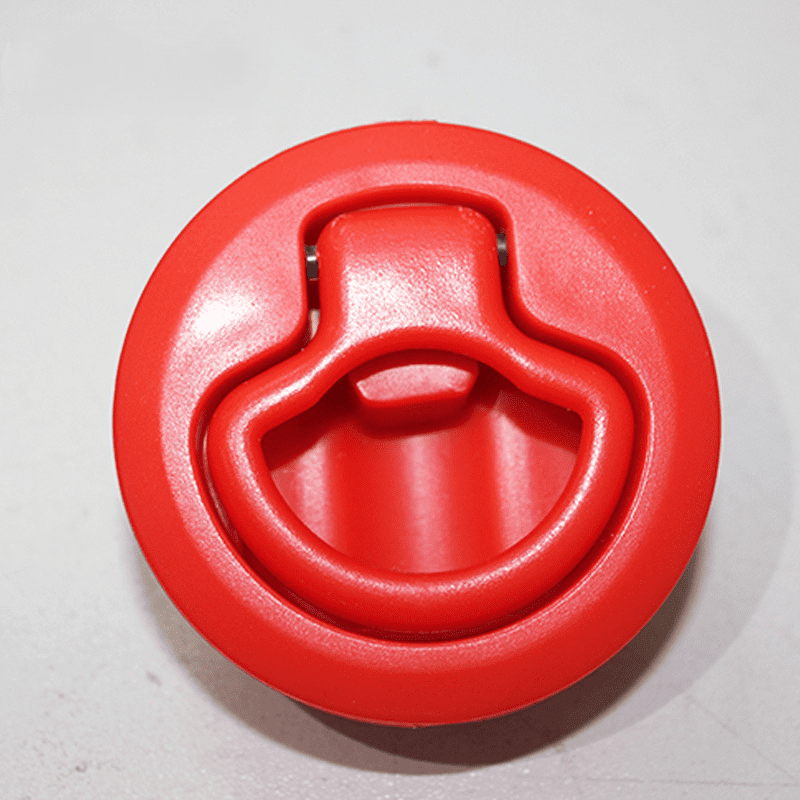 Pull-type Flat Embedded Round Plastic Handle Push Pull Ring Door Lock ...