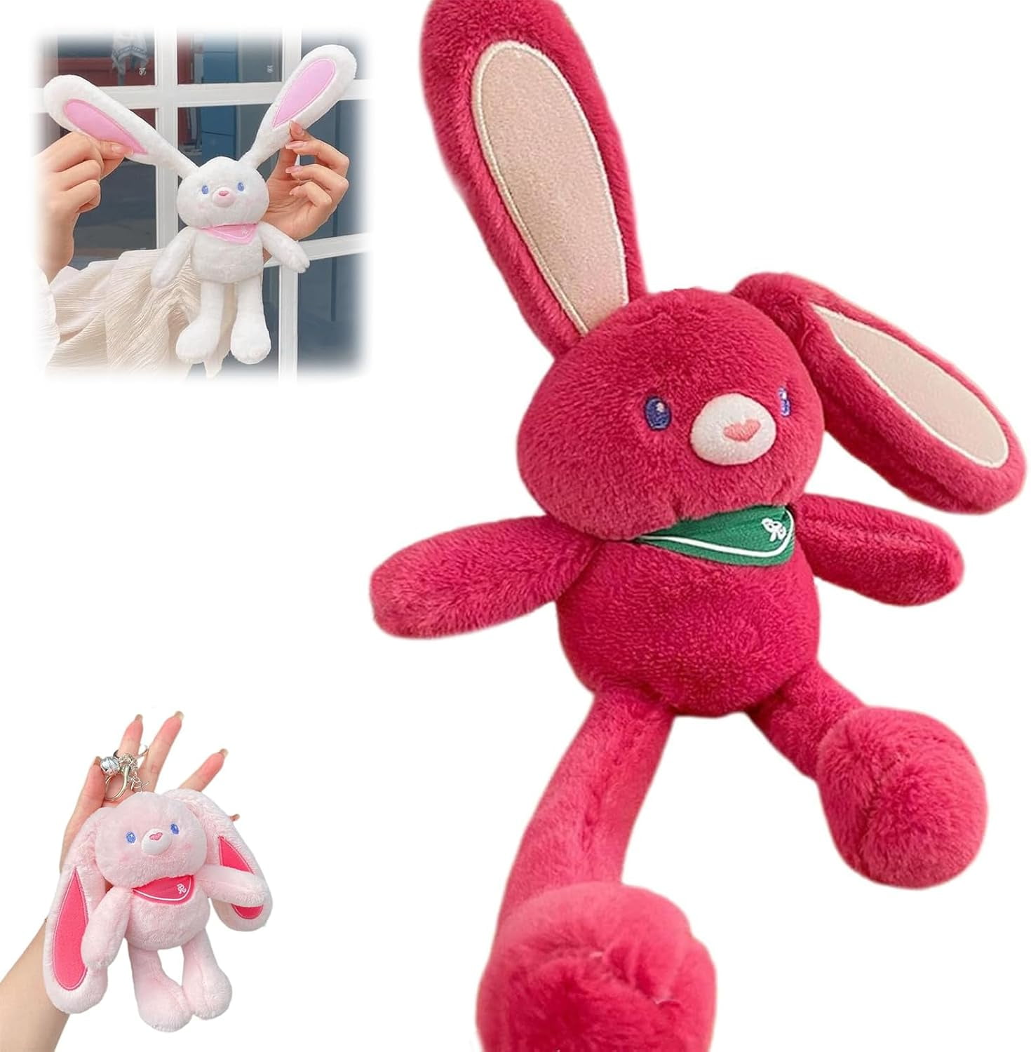 Pull up Rabbit Plush Toy, Easter Bunny Plush, Pull up Rabbit Pendant ...