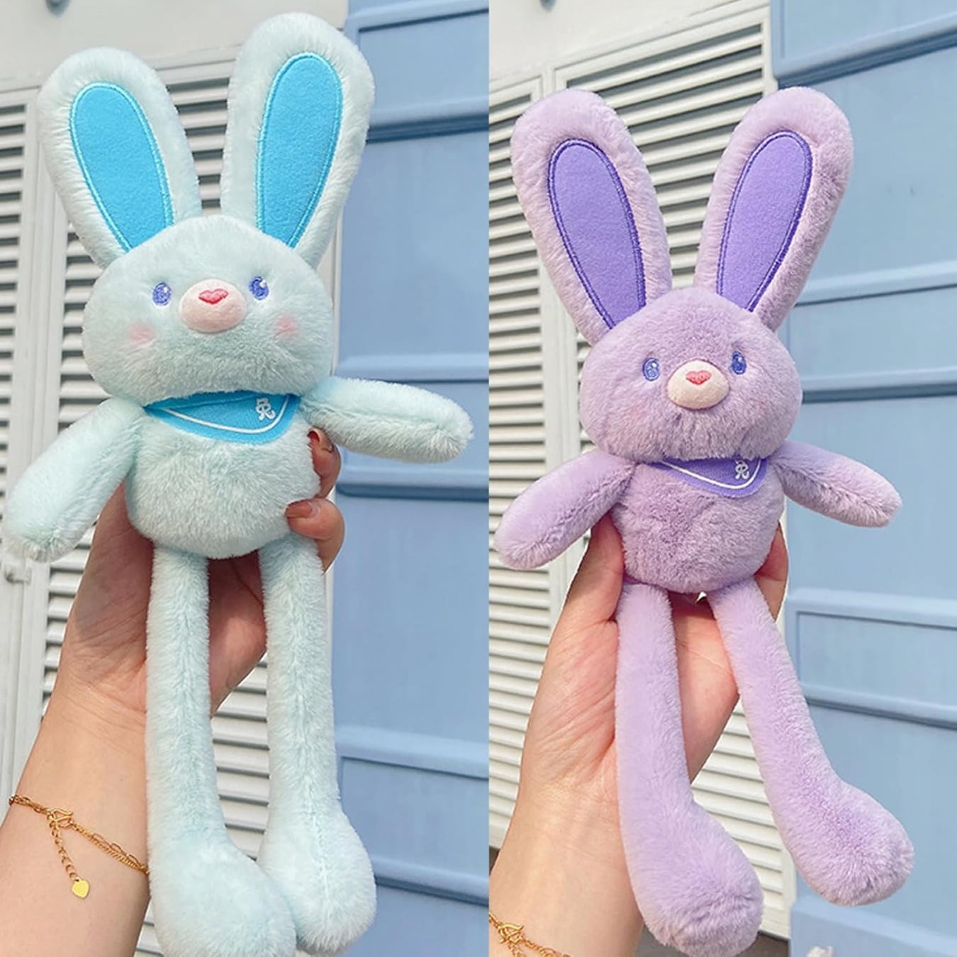 Pull up Rabbit Plush Toys, Pull-Out Funny Rabbit Plush Keychain ...