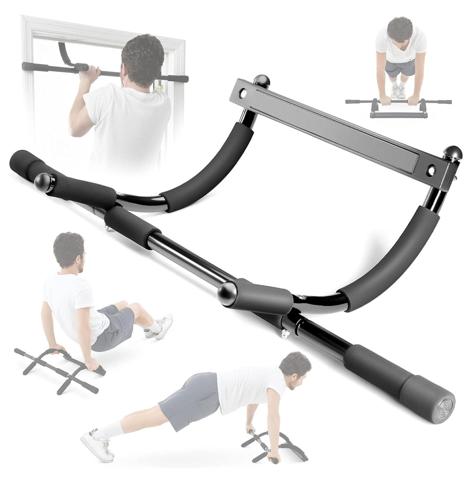 Pull up bar Doorway Heavy Duty Chin up bar Trainer for Home Gym Doorway ...