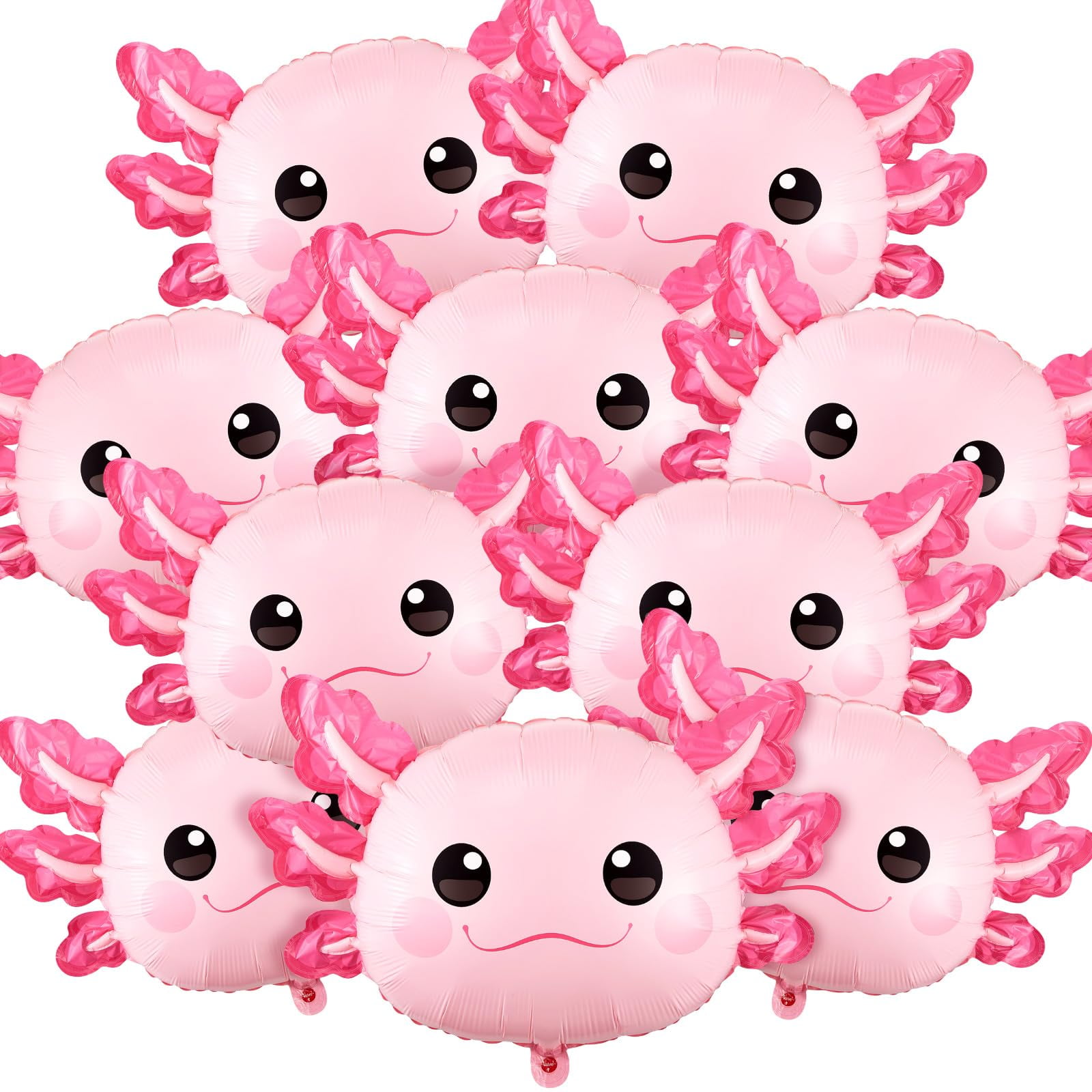 PullCrease 12 Pcs 34 Inch Axolotl Birthday Party Decorations Aluminum ...