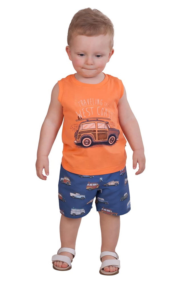 Pulla Bulla Baby Boy 2-Piece Set Tank Top and Shorts Outfit - Walmart.com