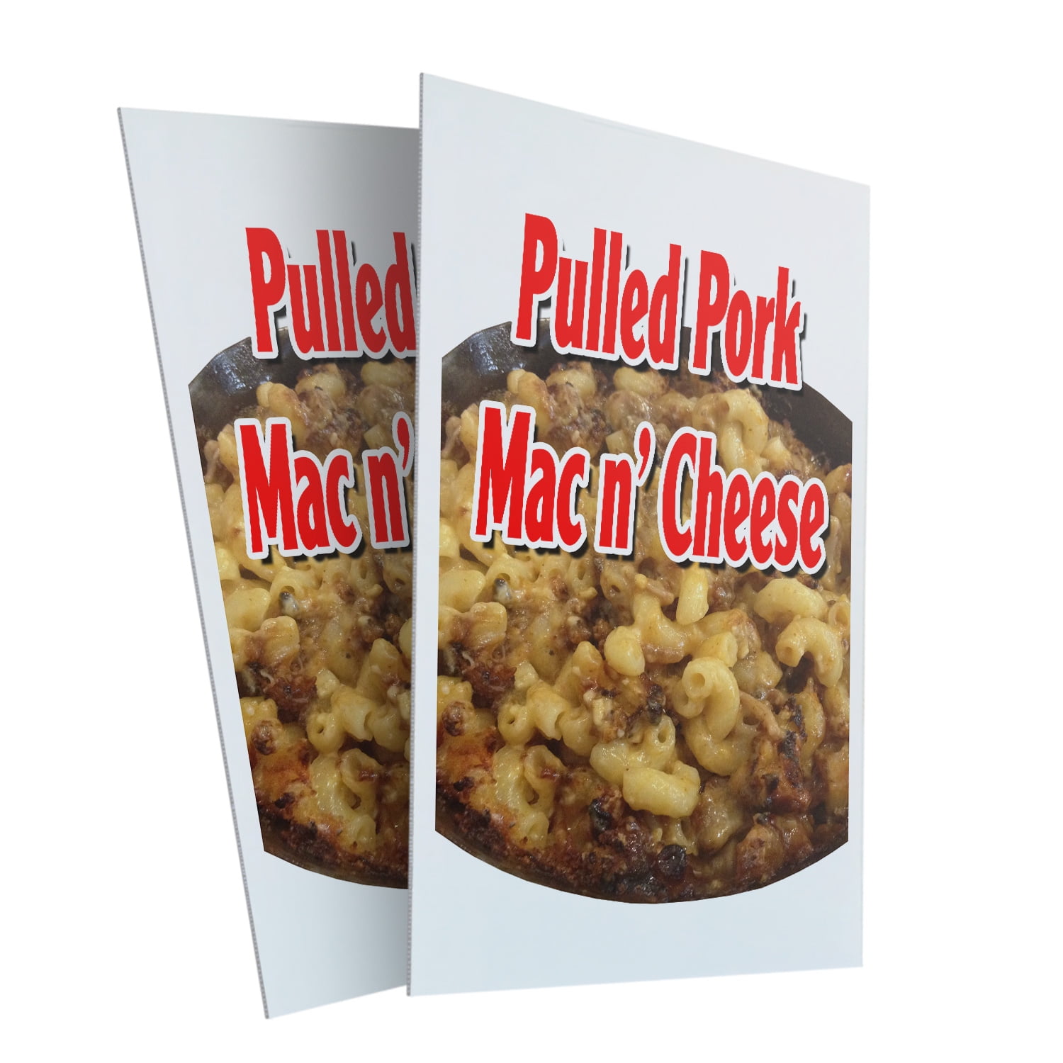 Pulled Pork Mac N' Cheese (2-PACK) 24" x 36" Plastic Signs | Sign ...