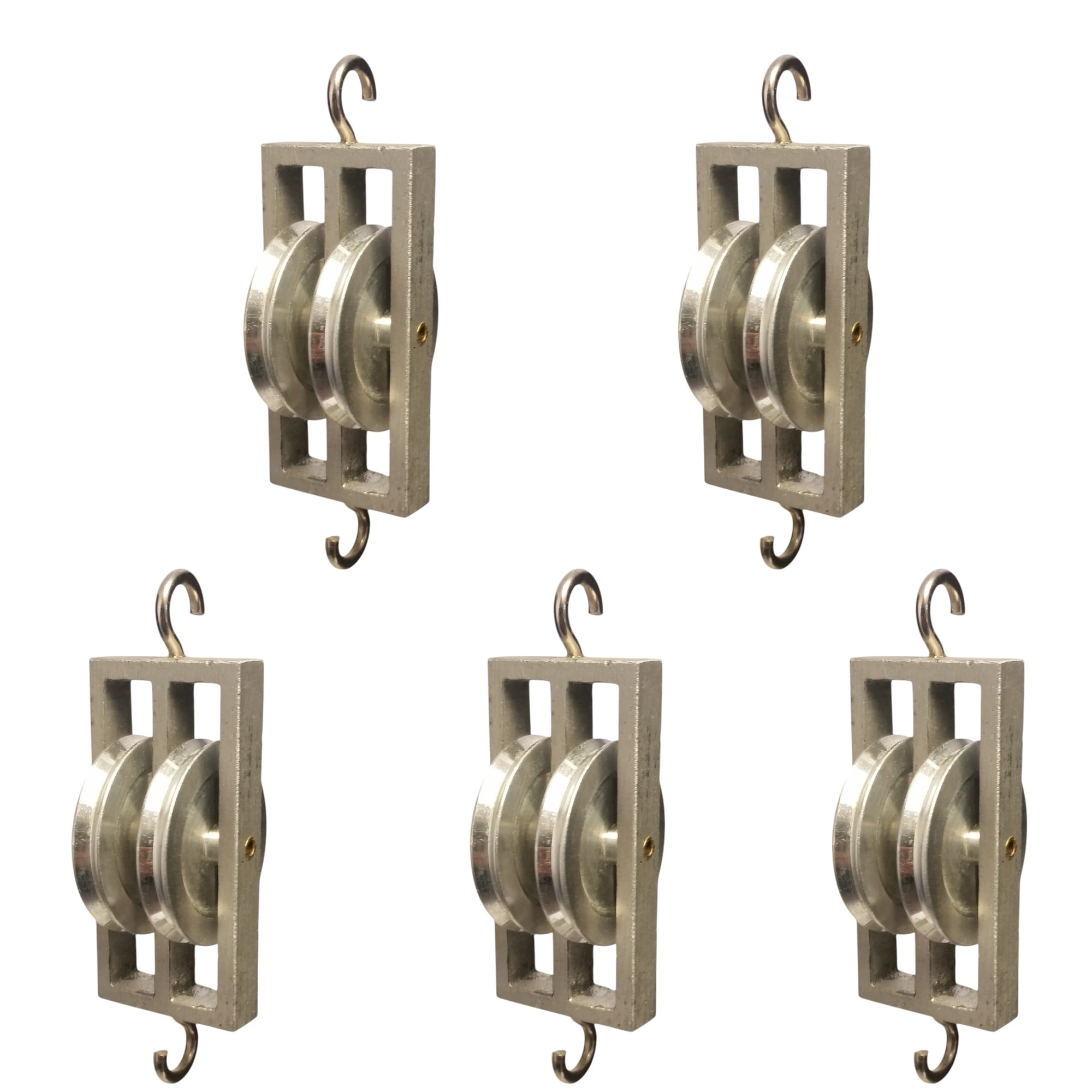 Pulley, Double Parallel Aluminum, Pack of 5 - Walmart.com