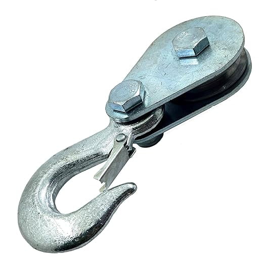 Pulley Hook 220LBS Snatch Block with Hook Heavy Duty Pulley Lifting ...