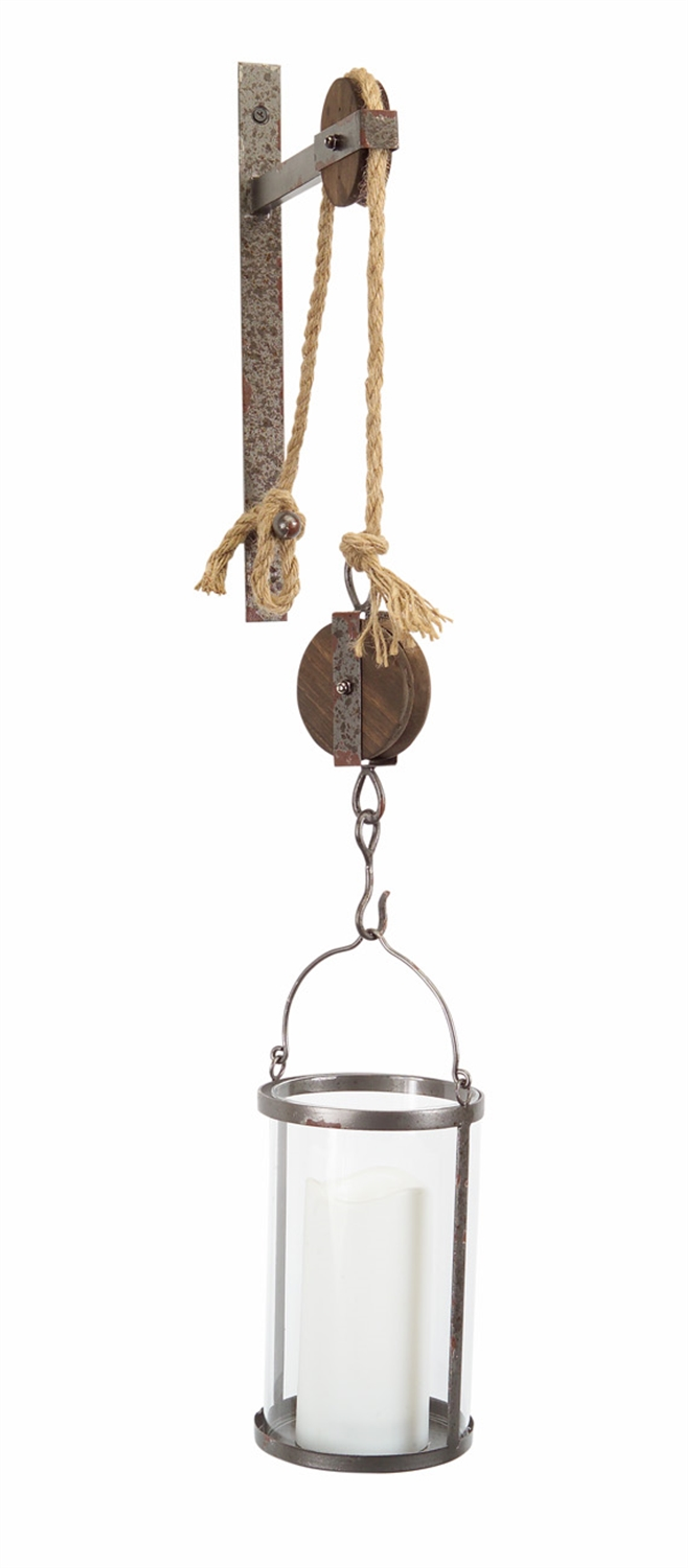 Pulley Mounted Canister 31"H Metal/Glass[ ] - Walmart.com