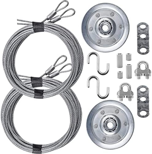 Pulley Replacement Kit Including 2 Pairs of Galvanized Aircraft Cables ...