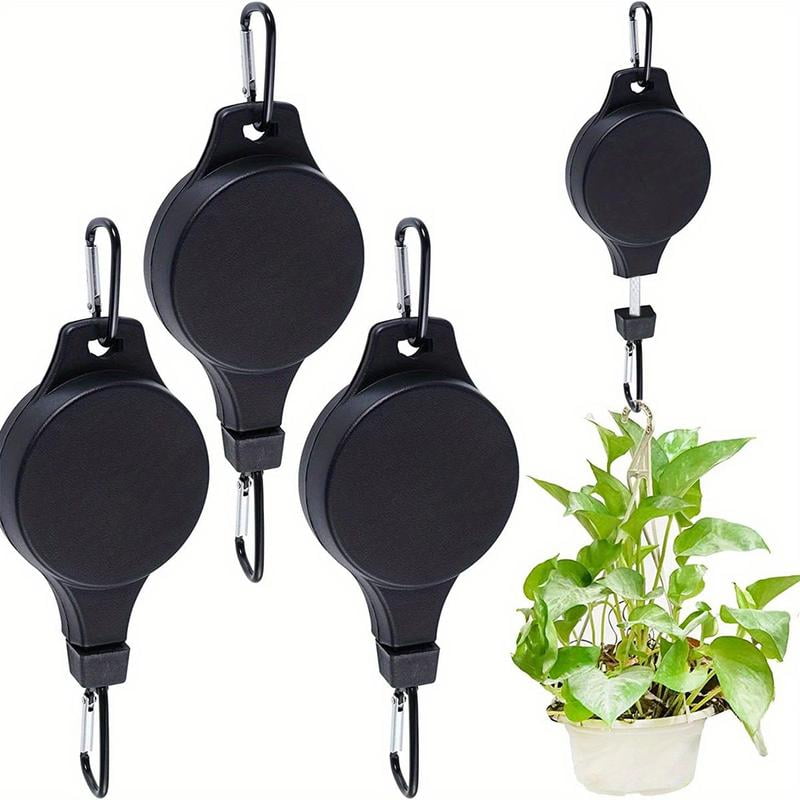 Pulley Retractable Hanger, Plant Hook, Adjustable Height Wheel for ...