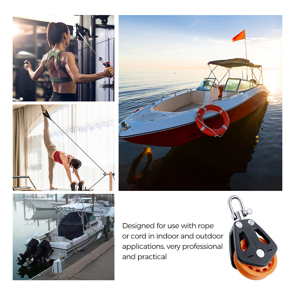 Pulley,Sailboat Swivel Nylon Sailboat Crane Swivel Rotation Block Crane ...