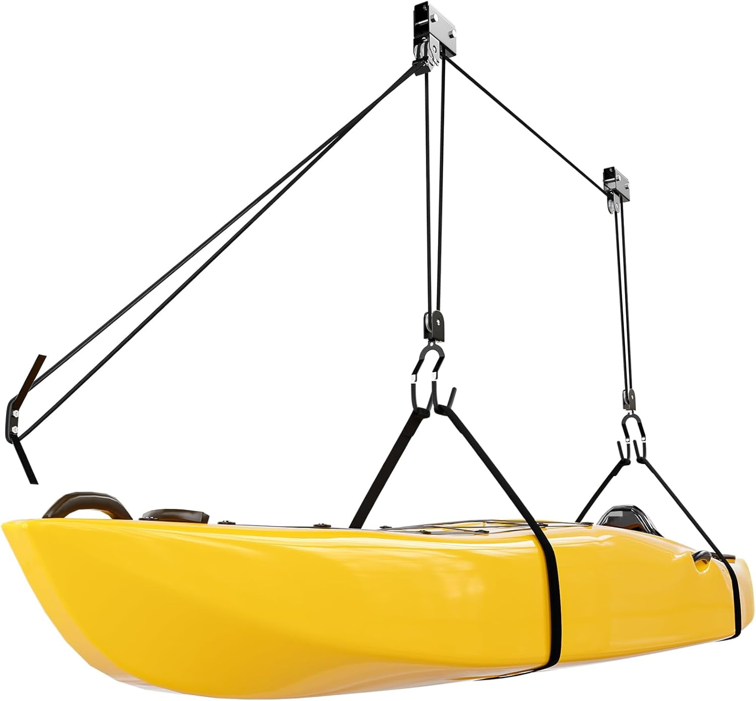 Pulley System Kayak Hoist, Garage Ceiling Storage Canoe Lift with 150 ...