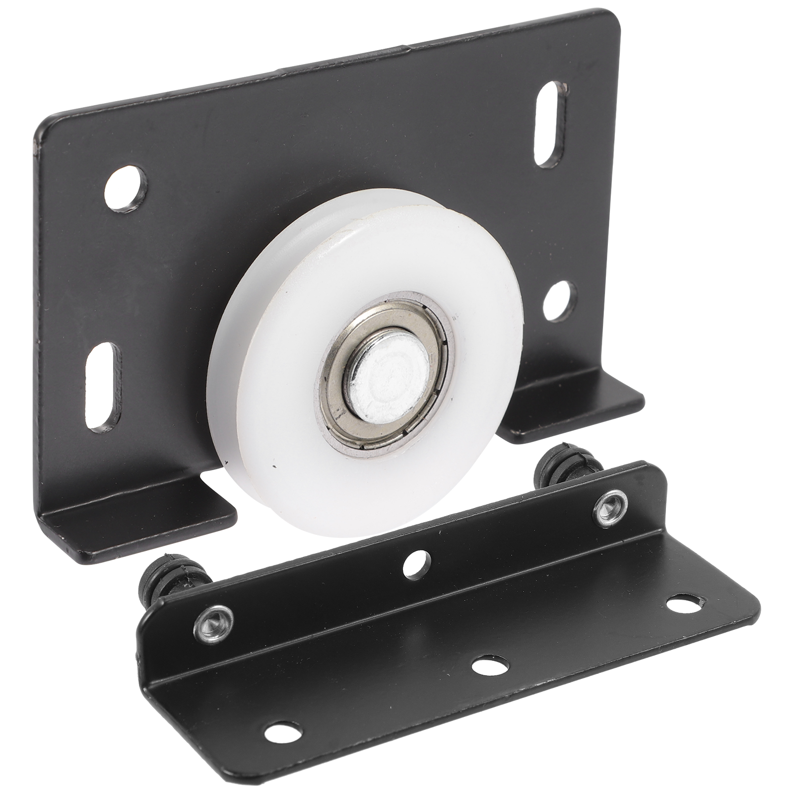 ifundom Ifundom Heavy Duty Sliding Door Rollers Iron Plastic Black ...