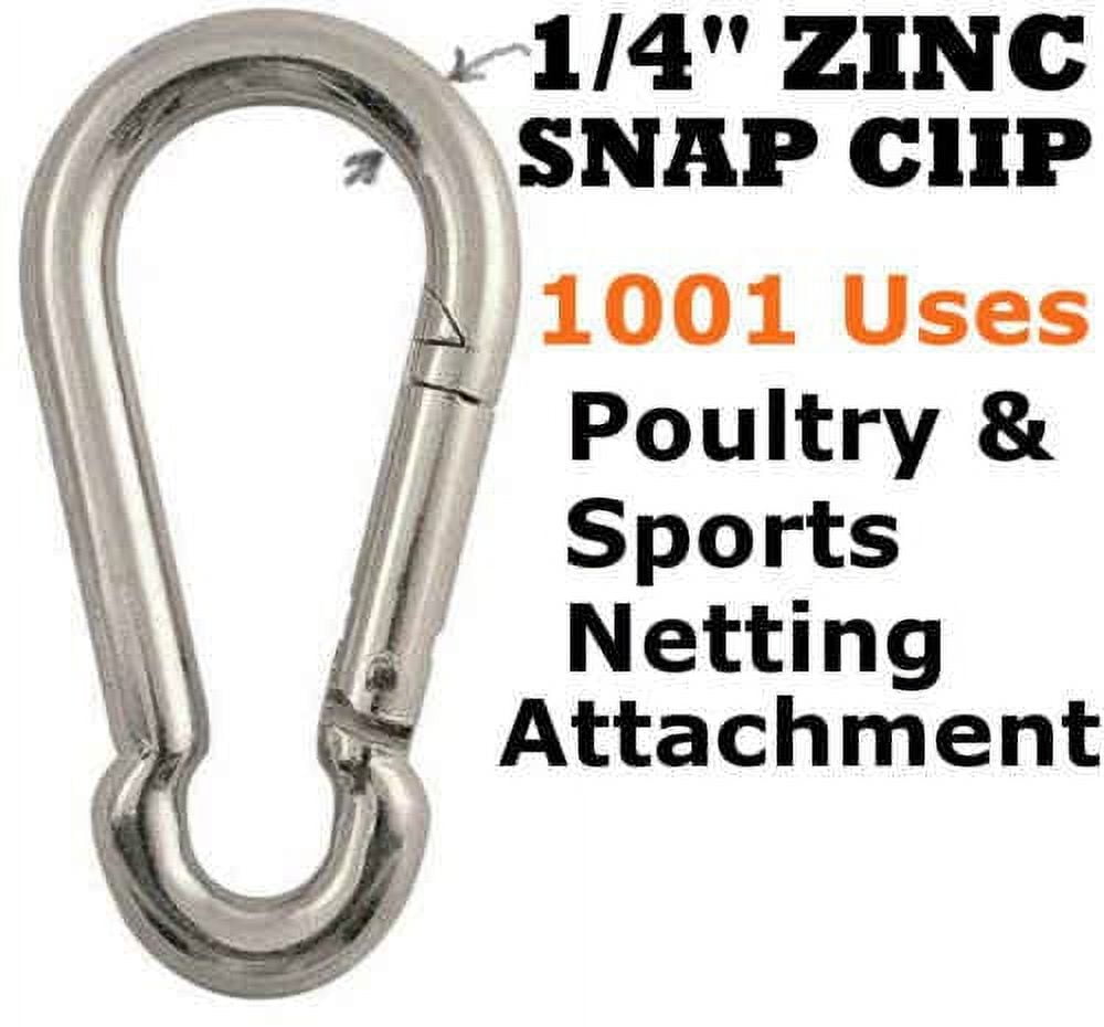 Pulleys & Zinc Carabiner Snap Clips Netting Baseball Batting Cage (100 ...