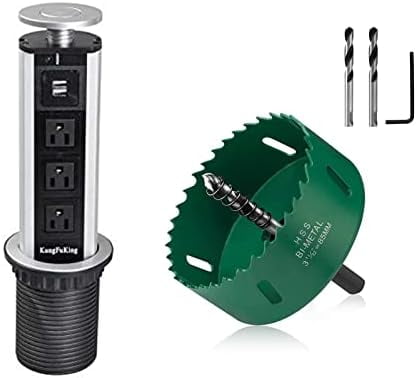 Pulling Pop Up Outlet Socket, 3.3 Inch Hole Size Desk Grommet Power ...