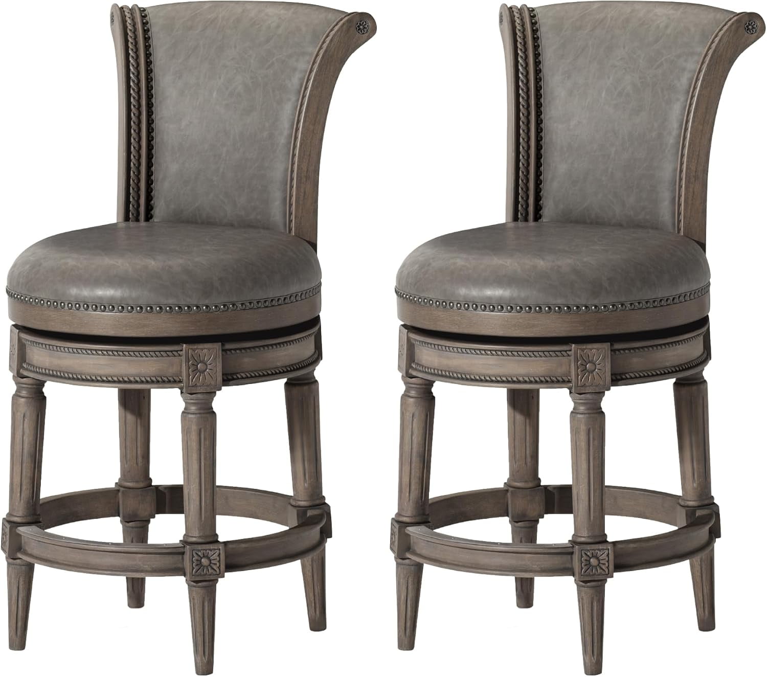 Pullman 26 Inch Tall Counter Height Upholstered Barstool with Back in ...