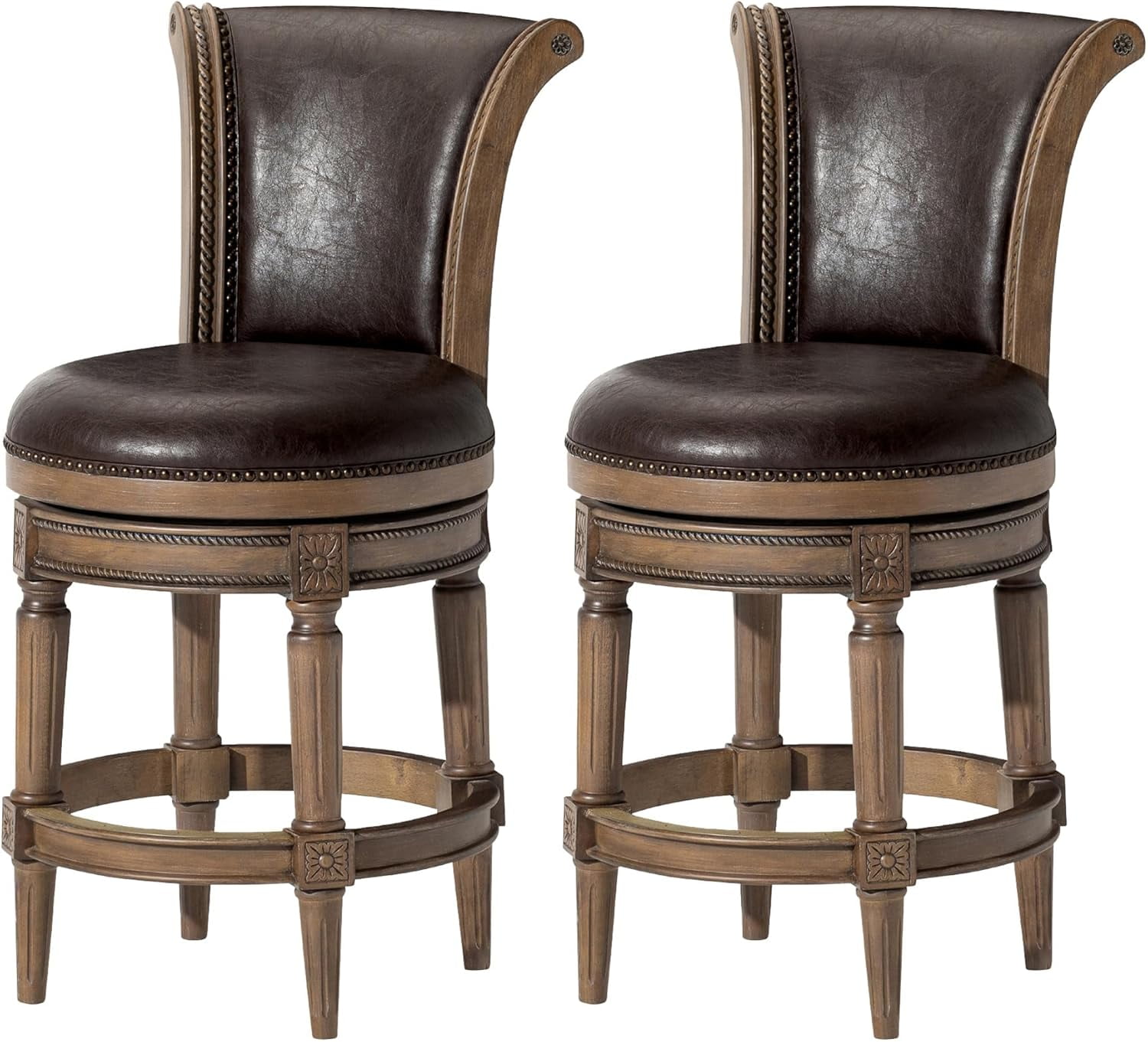 Pullman 26 Inch Tall Counter Height Upholstered Barstool with Back in ...