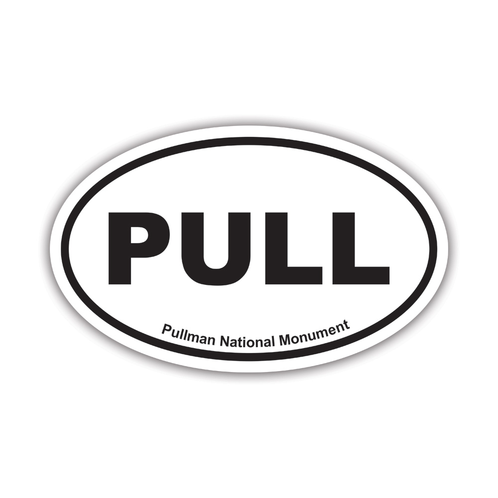 Pullman National Monument PULL Oval Sticker Decal - Self Adhesive Vinyl ...