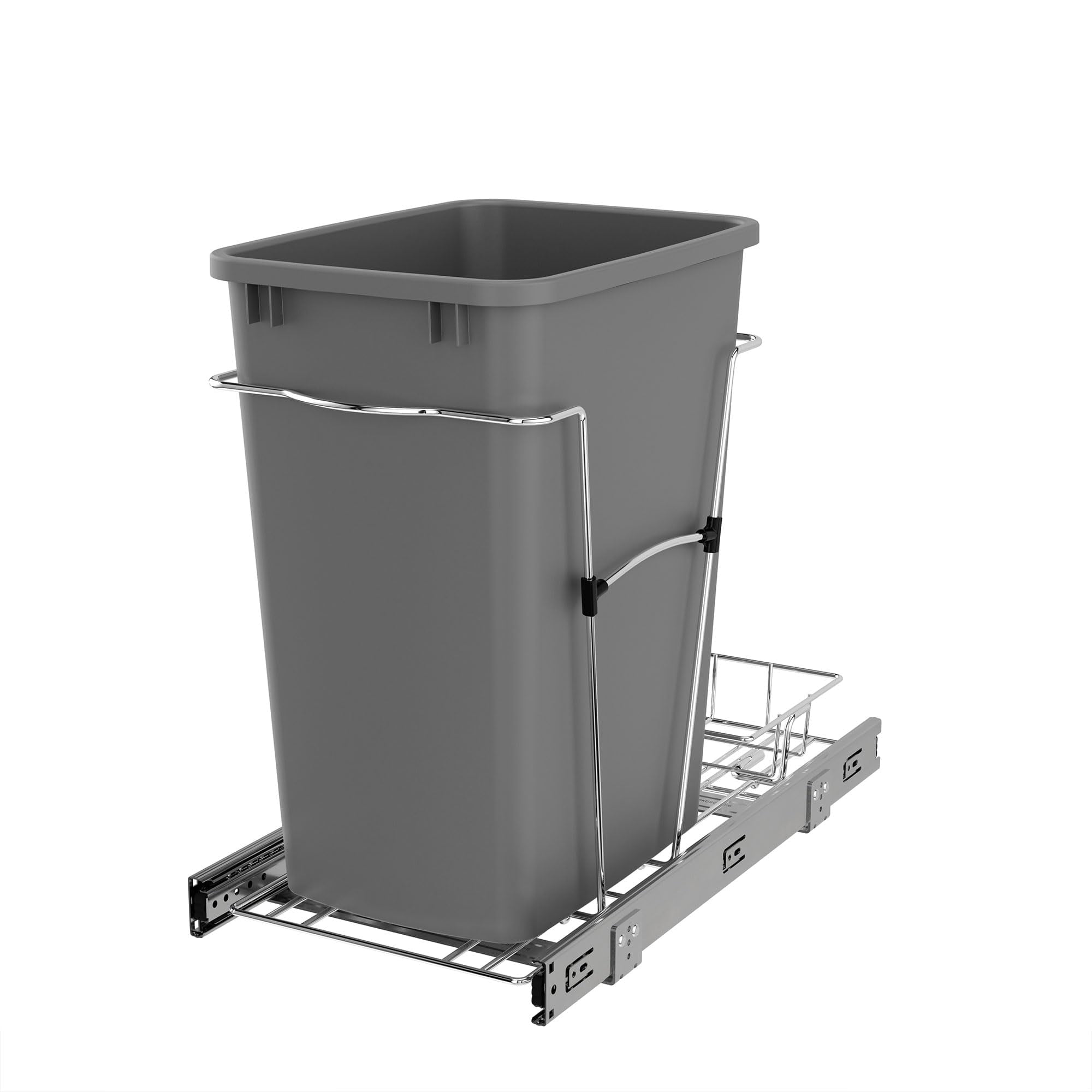Pullout Trash Can for Kitchen Cabinets 35 Qt Garbage Waste Recycling ...