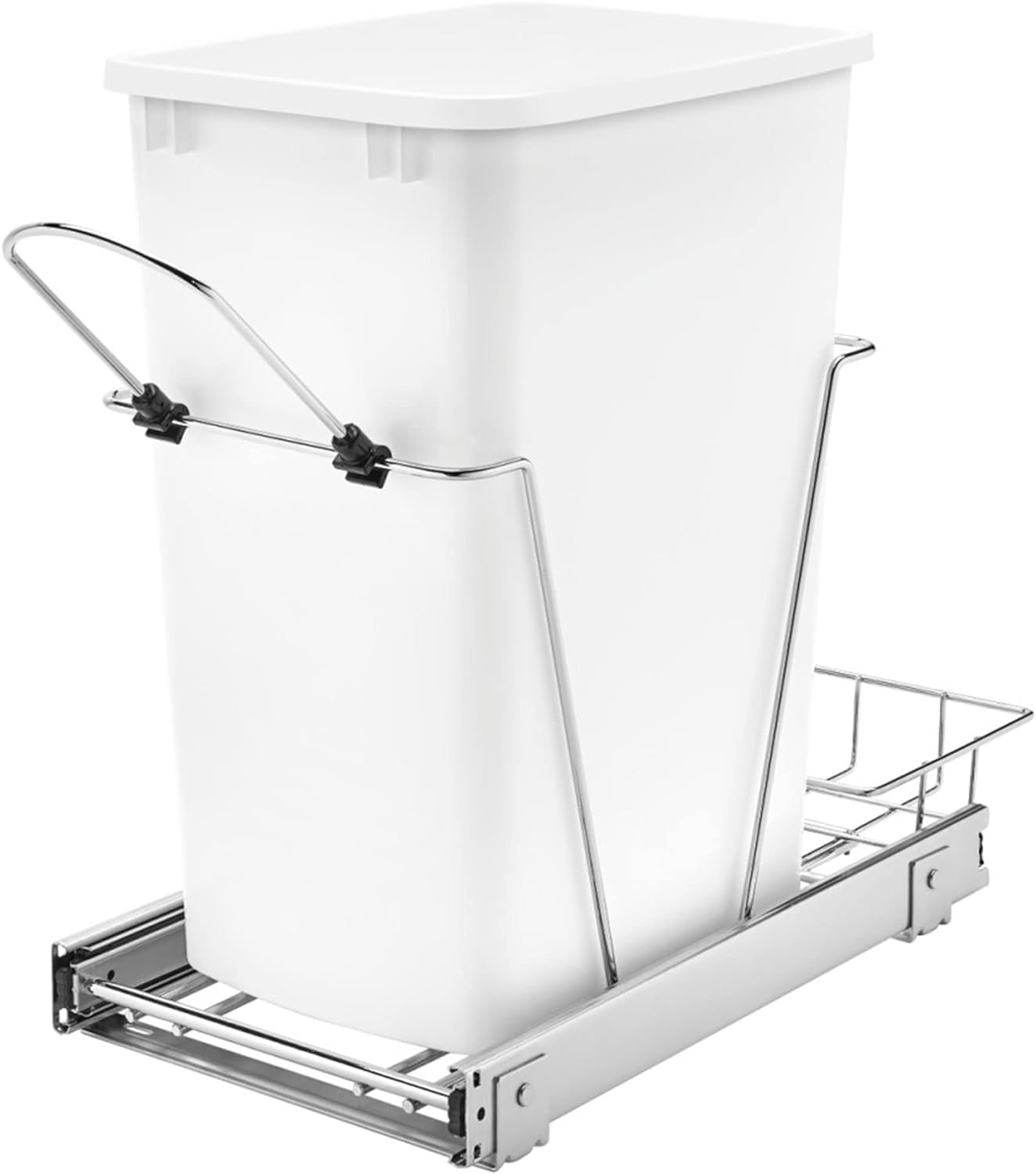 Pullout Trash Can for Kitchen Cabinets 35 Quart 12 Gallon Garbage Waste ...