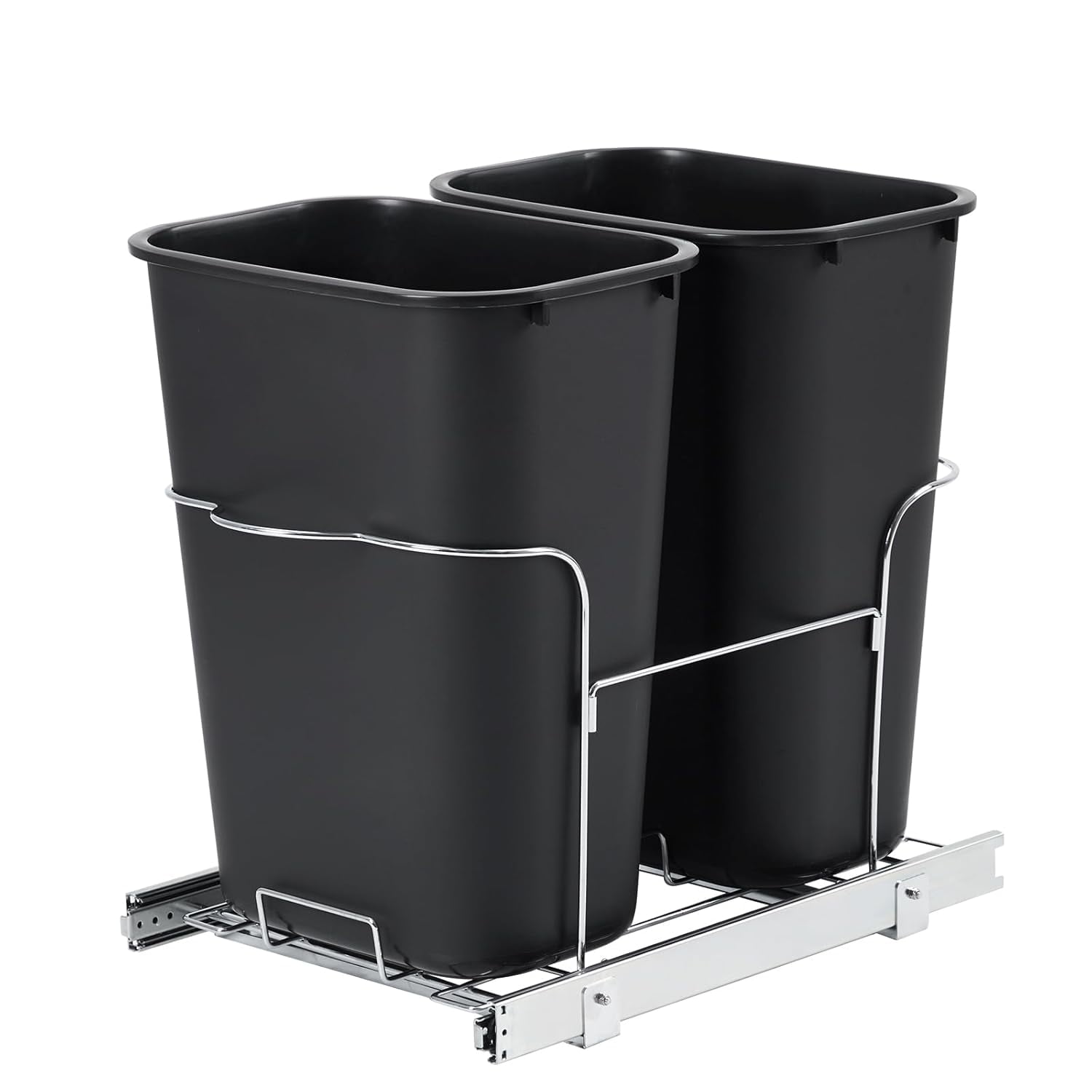 Pullout Waste Containers with Full Extension Slides,Pullout Trash Can ...