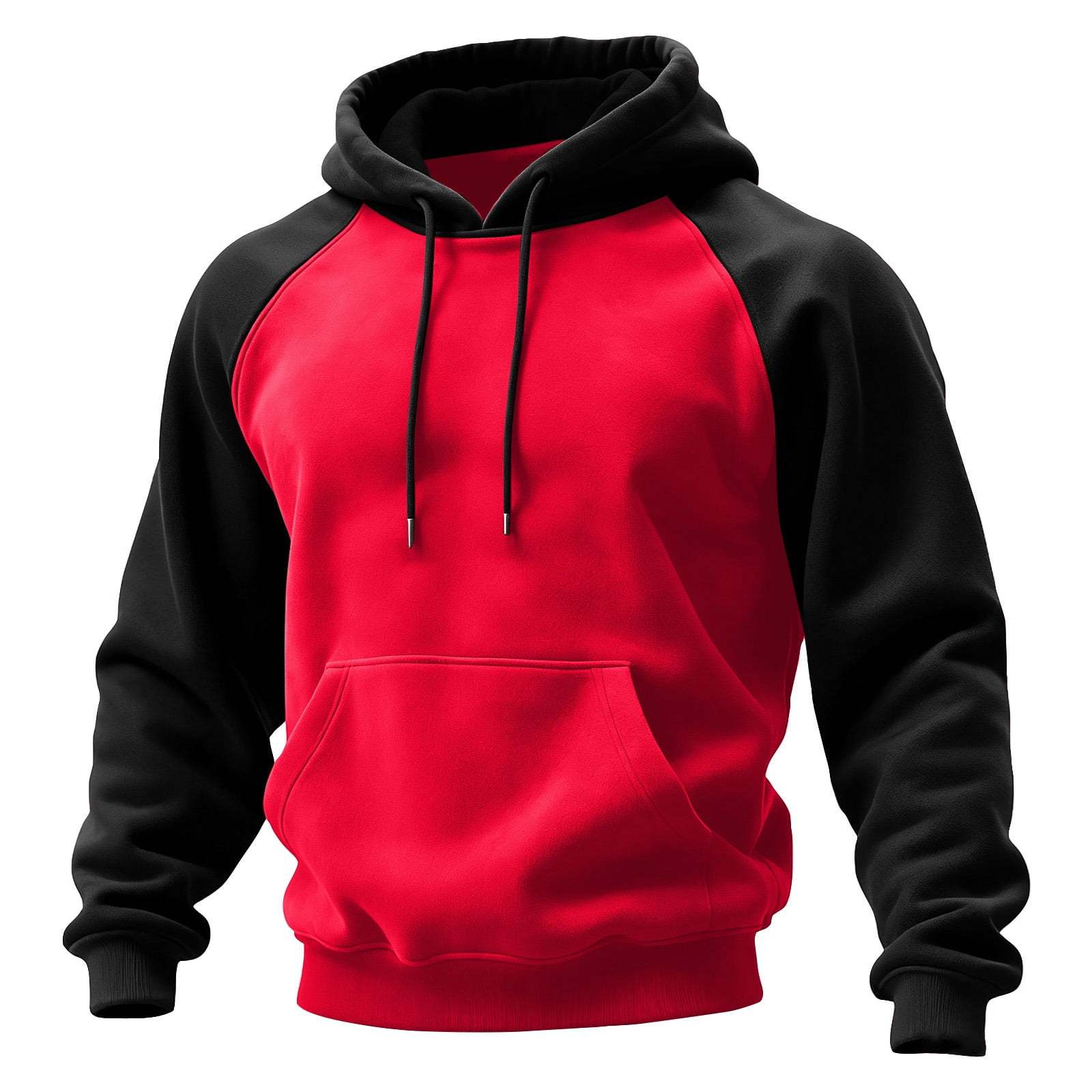 Pullover Hoodie for Men Classic Raglan Long Sleeve Drawstring Hooded ...