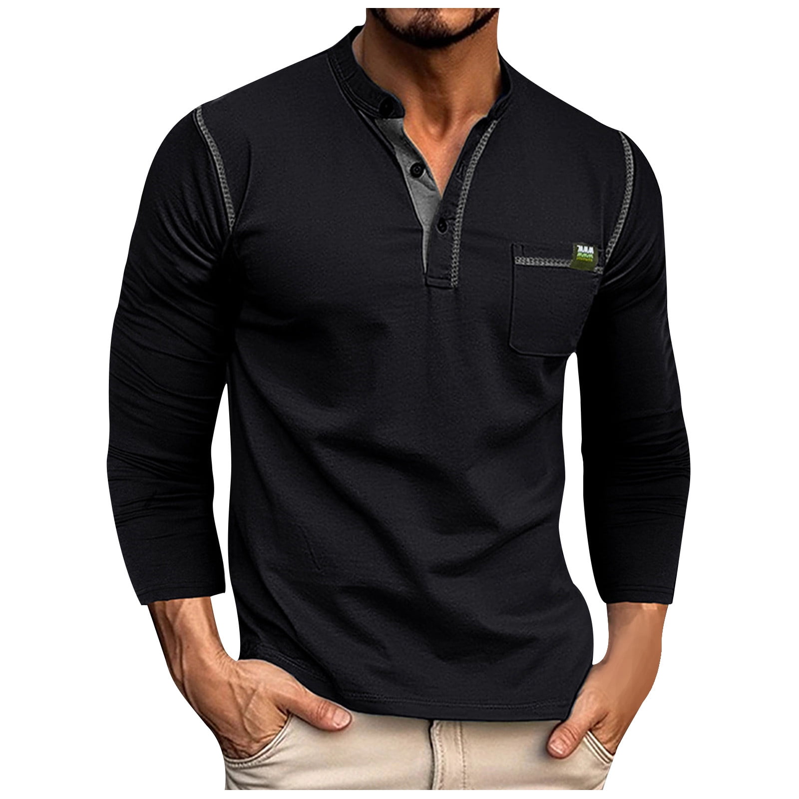 Pullover Shirts for Men Long Sleeve Long Sleeve Work Shirts for Men ...
