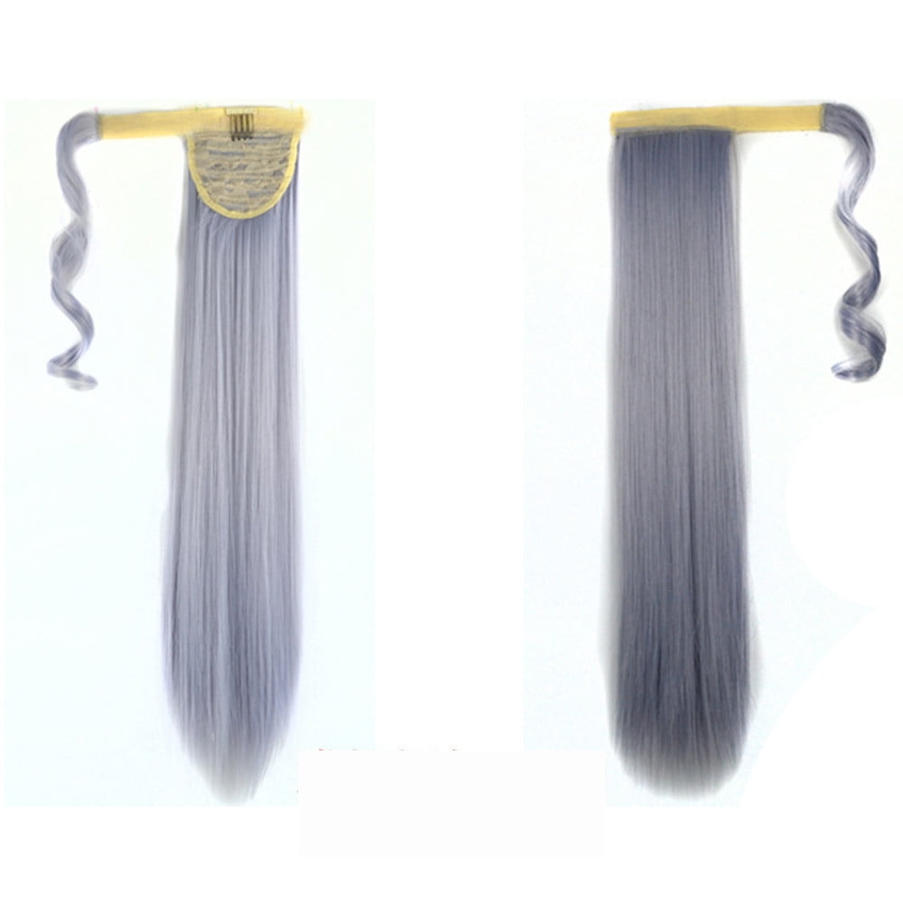 Pullover Toupee-Real New Clip in Human Hair Extension Straight Tail ...