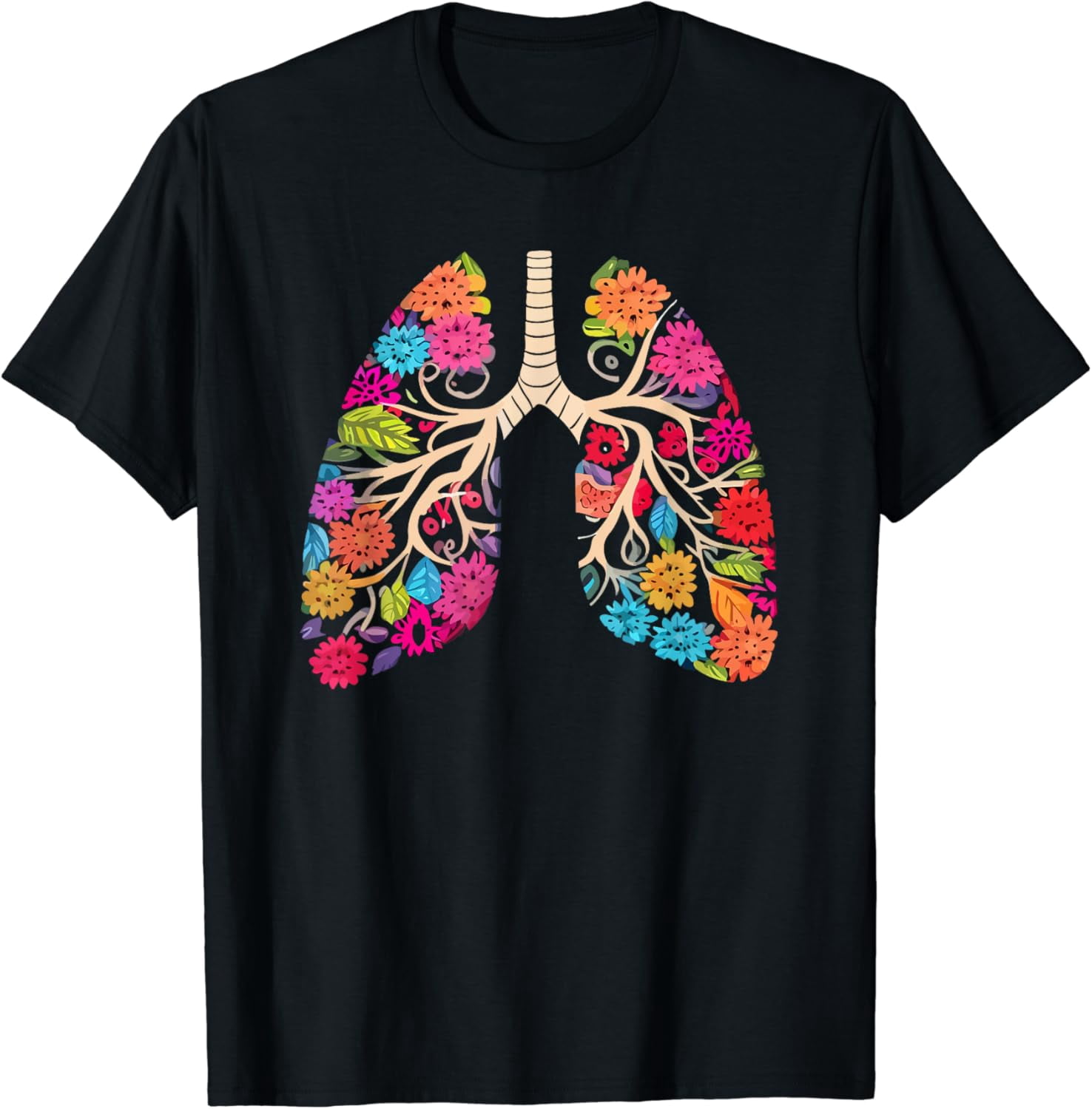 Pulmonologist Floral Lung Anatomy Respiratory Life T-Shirt - Walmart.com