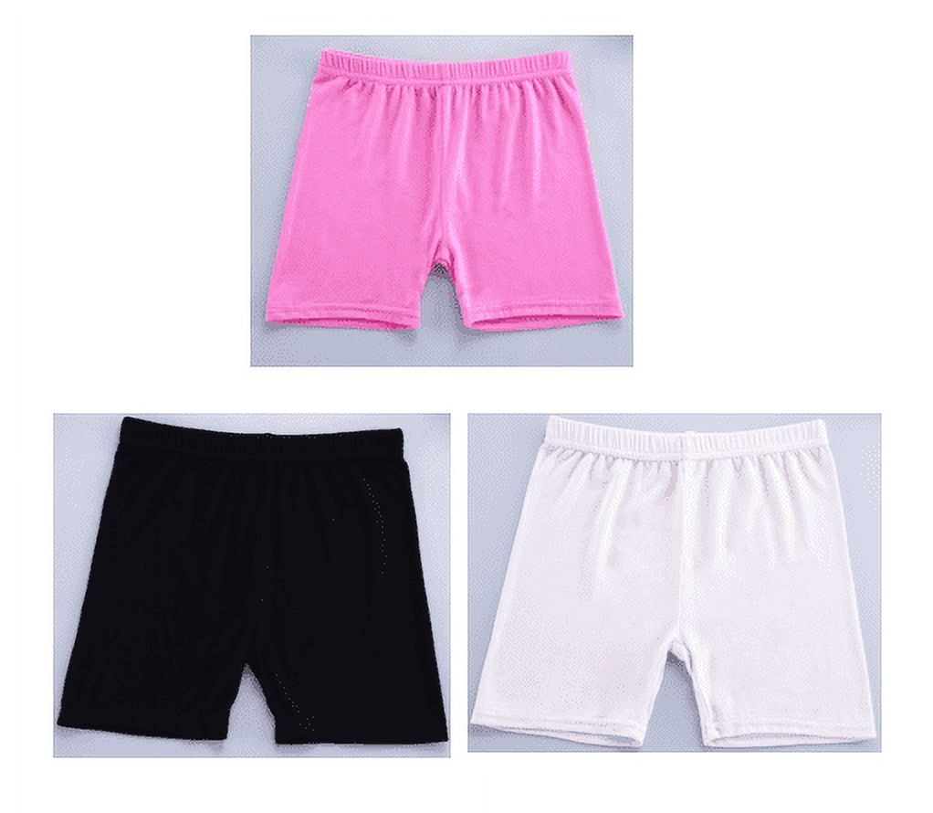 Puloru Girls Safety Pants, Anti-emptied Stretch Solid Color Mid-rise ...