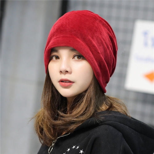Puloru Winter Women Men Casual Warm Velvet Ski Slouch Hat Cap Beanie ...