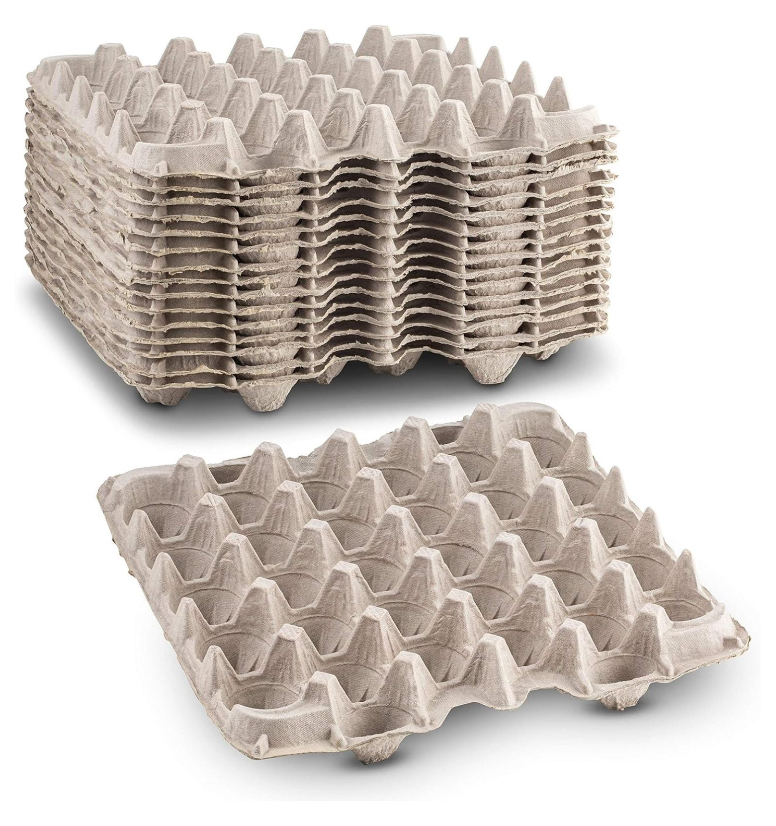 Pulp Fiber Egg Flat Cartons Holds 30 Eggs, Egg Crate for Chicken Farm ...
