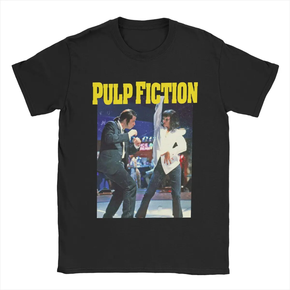 Pulp Fiction Dance T-Shirt for Men Vintage Pure Cotton Tee Shirt ...