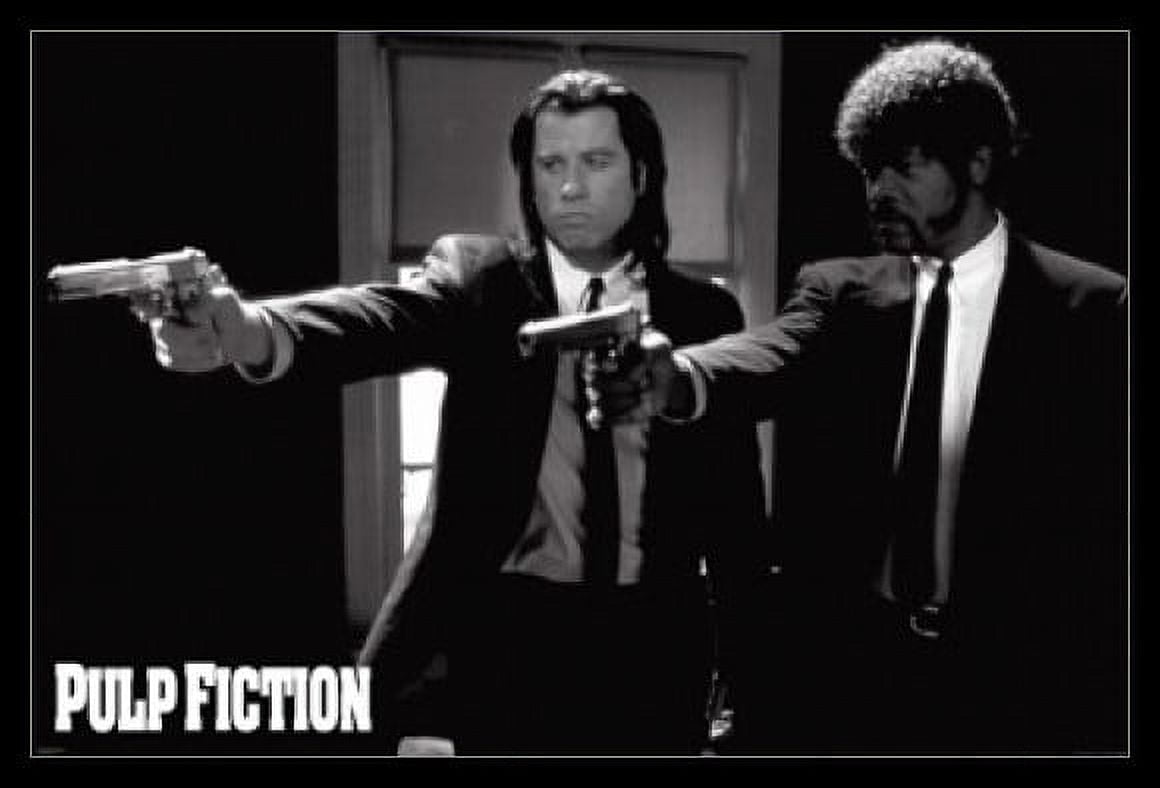 Pulp Fiction - Duo Guns Laminated & Framed Poster (36 x 24) - Walmart.com