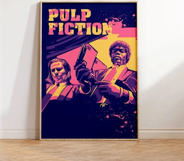 Pulp Fiction Poster, Vintage Movie Wall Art Print, Quentin Tarantino ...