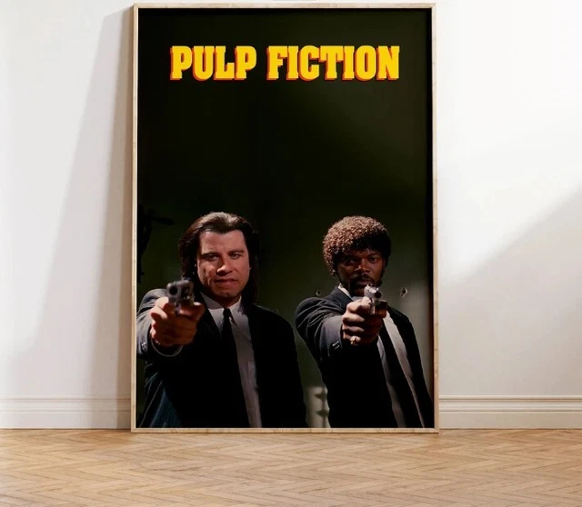 Pulp Fiction Poster, Vintage Movie Wall Art Print, Quentin Tarantino ...