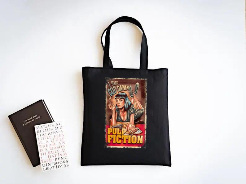 Pulp Fiction Quentin Tarantino Movie Cult Classic Film Mia,, Tote Bag ...
