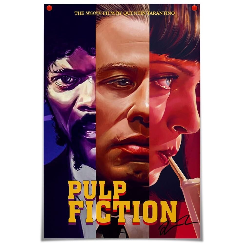 Pulp Poster Fiction Movie Posters Cool Posters Vintage Canvas Wall Art ...