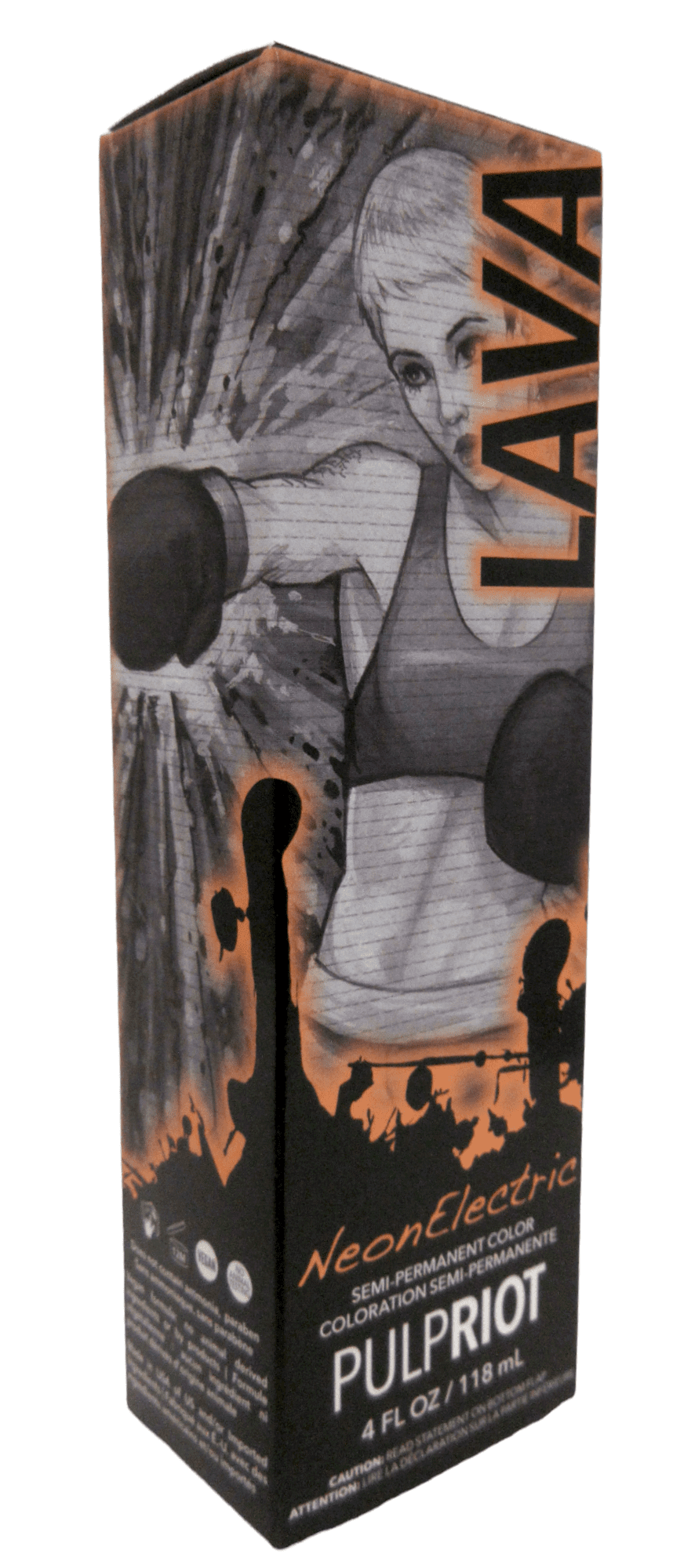 Pulp Riot Semi-Permanent Neon Hair Color 4oz- Lava - Walmart.com