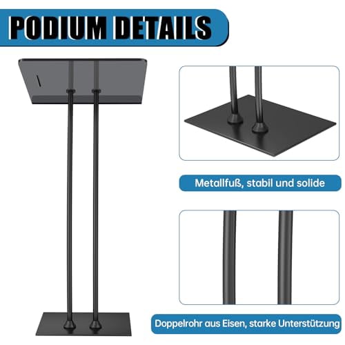 Pulpits for Churches with Iron Stable Bottom, Acrylic Podium Lectern ...