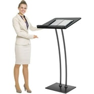 EQCOTWEA Church Podium Clear Transparent Lectern Acrylic Plexiglass ...