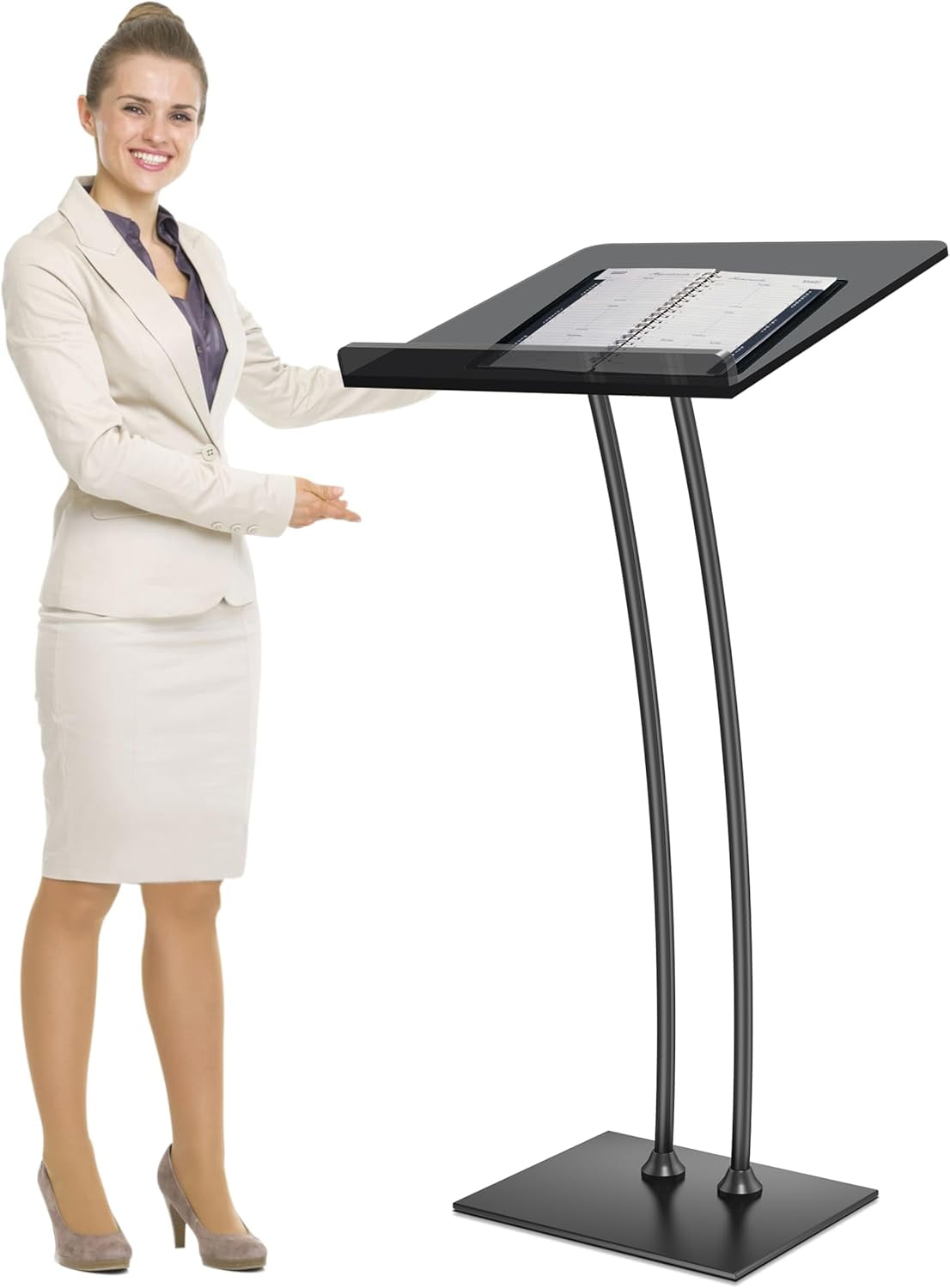 Pulpits for Churches with Iron Stable Bottom, Acrylic Podium Lectern ...