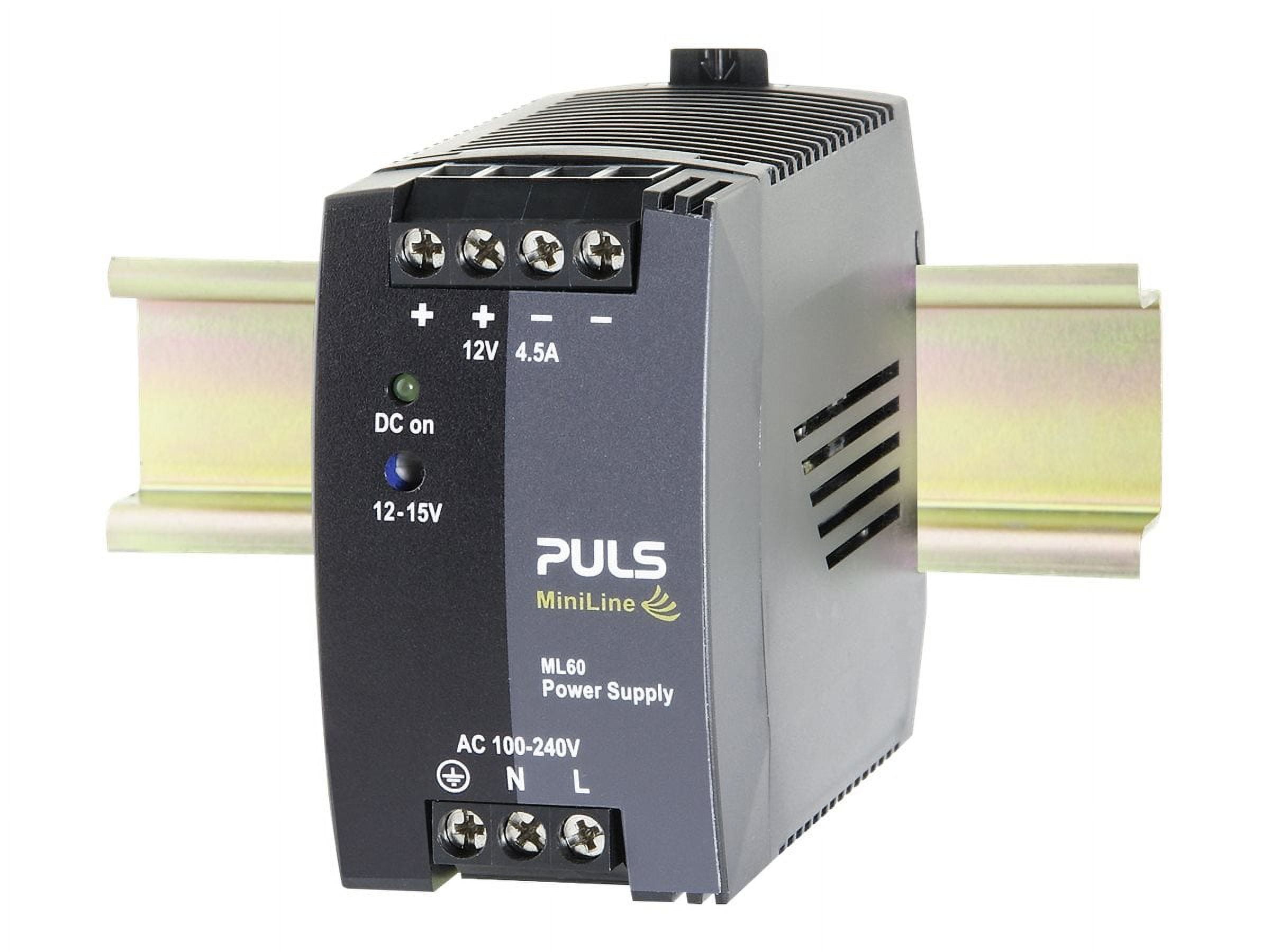 Puls DC Power Supply,Plastic,12 to 15VDC,54W ML60.121 - Walmart ...