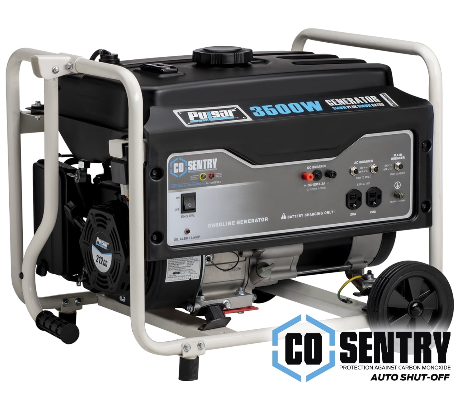 Pulsar 3,500-Watt Gasoline Powered Generator with CO Shutdown Sensor ...