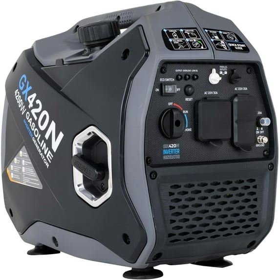 Pulsar, Portable Inverter Generator, GX420N, 4200W Gas Powered ...