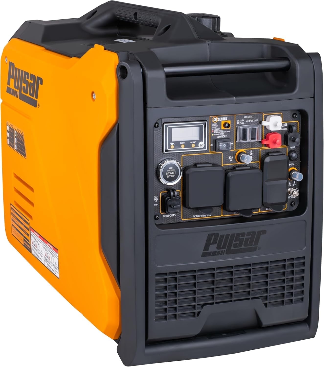 Pulsar 6000W Portable Inverter Generator, super-quiet Dual Fuel ...