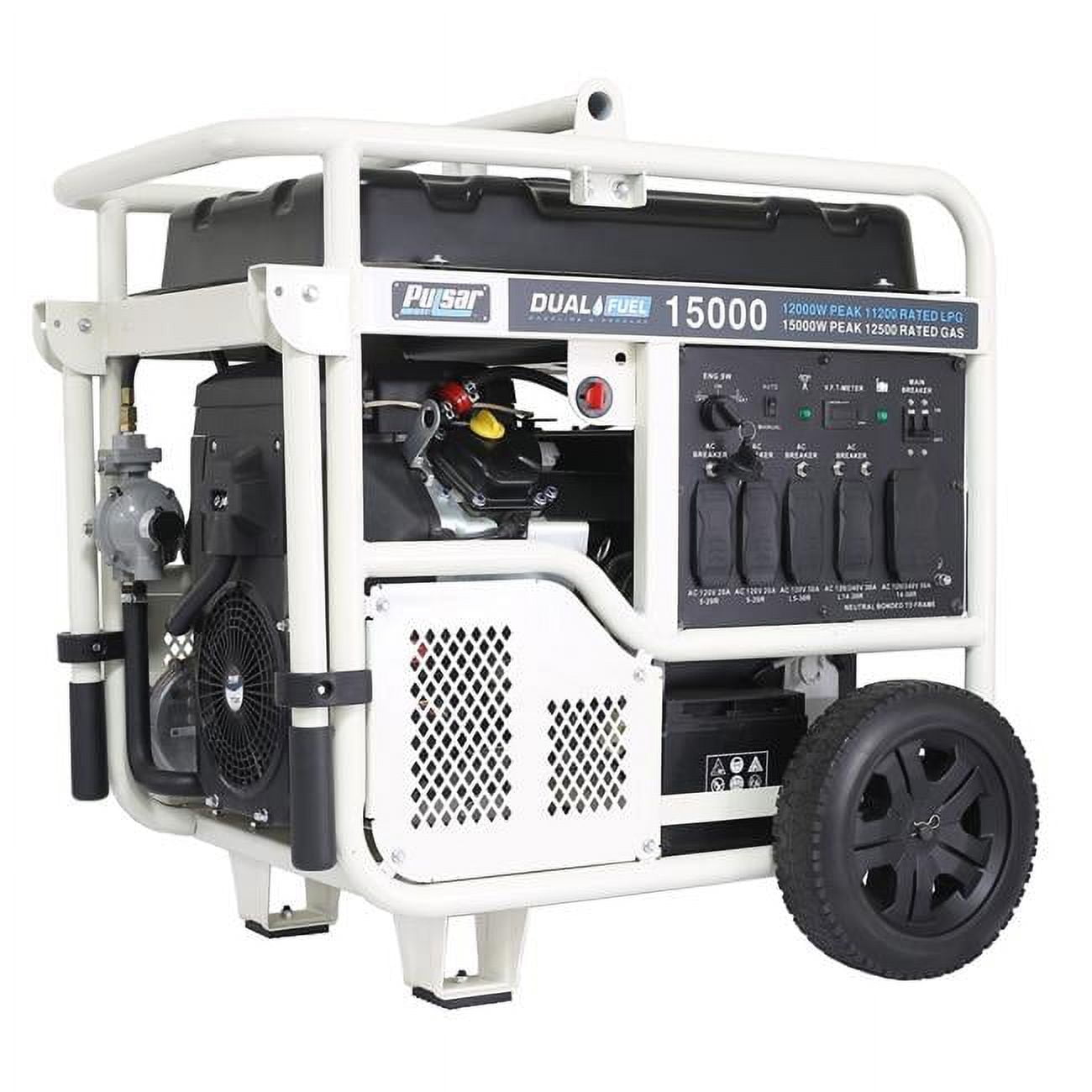 Pulsar 15000-Watt Dual-Fuel Generator with Electric Start & CO Alert ...
