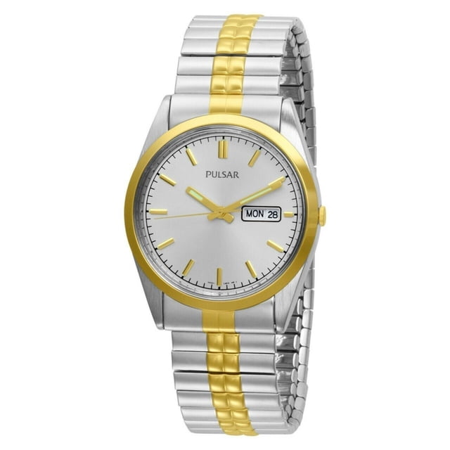 Pulsar Men's PXF110 Two-Tone Stainless Steel Expansion Band Watch with ...