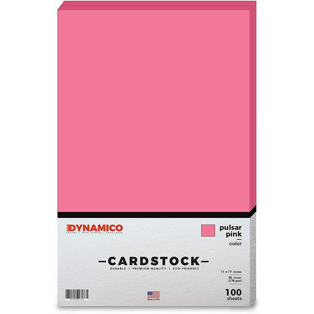Pulsar Pink 11 x 17" Cardstock Paper - Tabloid/Ledger - for Cards and ...