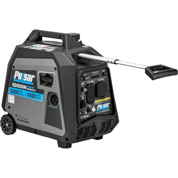 Pulsar 5000W Portable Inverter Generator, Quiet, RV-Ready, Dual Fuel ...