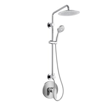 PULSE ShowerSpas Brushed-Nickel Matte Black Combo Shower System 3008-MB ...